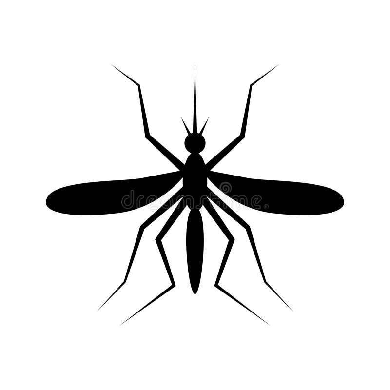 Black Mosquito Sign Drinks Blood, Vector Art Stock Vector ...