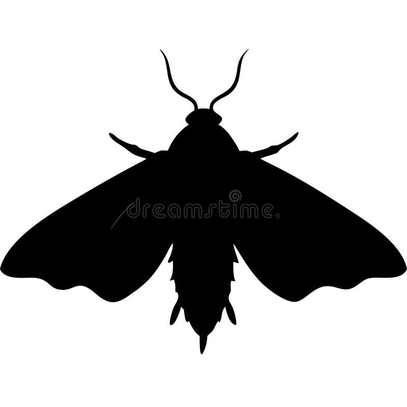 Black Moth Silhouette Vector Art for Tattoo Design and Craft Projects ...