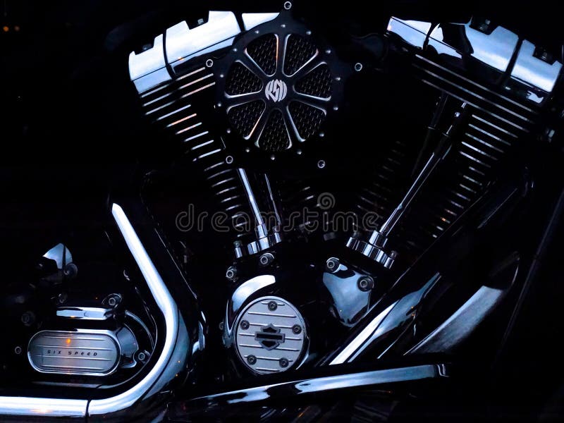 Black Motorcycle Engine Picture. Image: 95644001