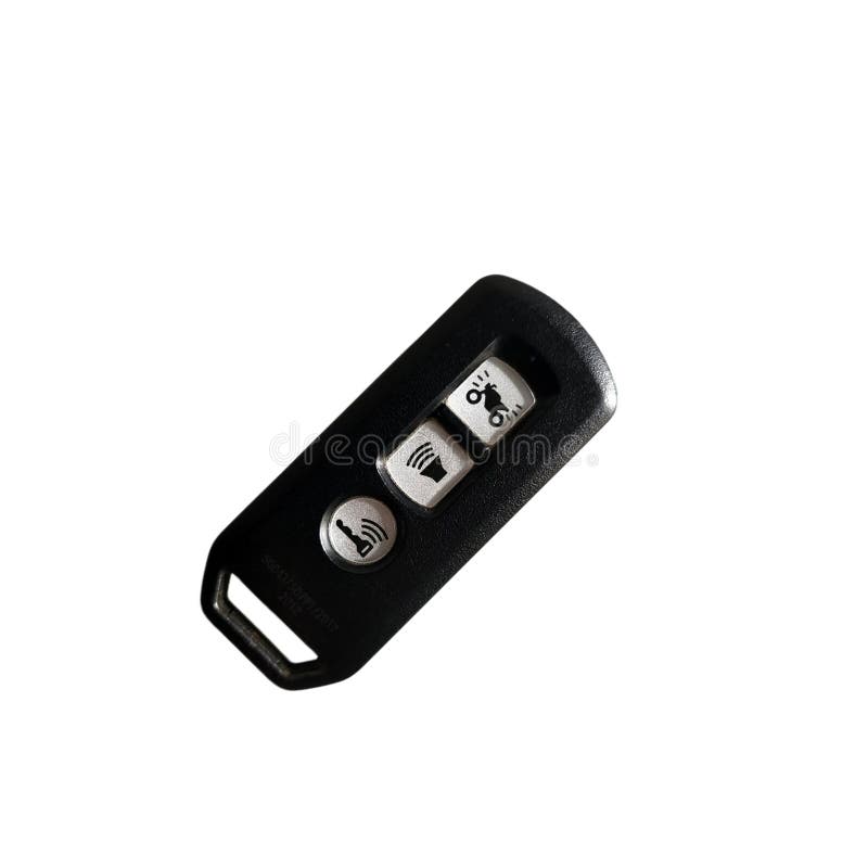 A Black Motorcycle Key Remote with Three Buttons Stock Image - Image of ...