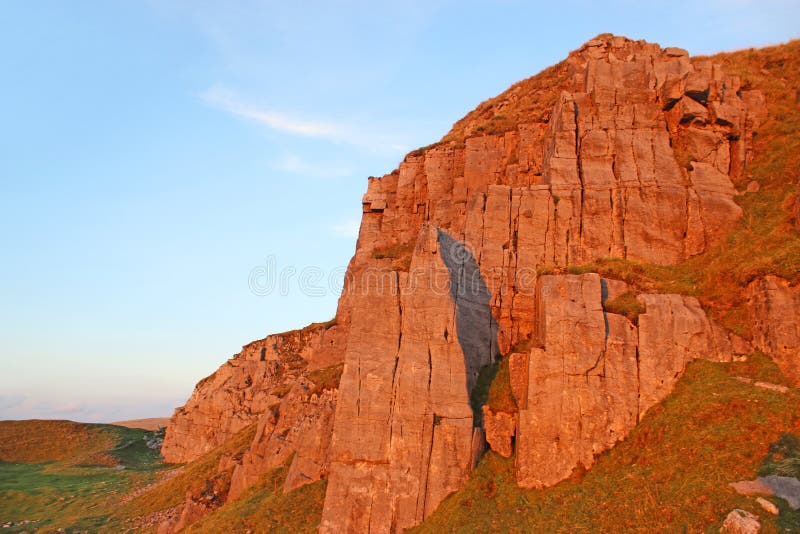 Black Mountain Quarry Wales in Evening Light Stock Image - Image of ...