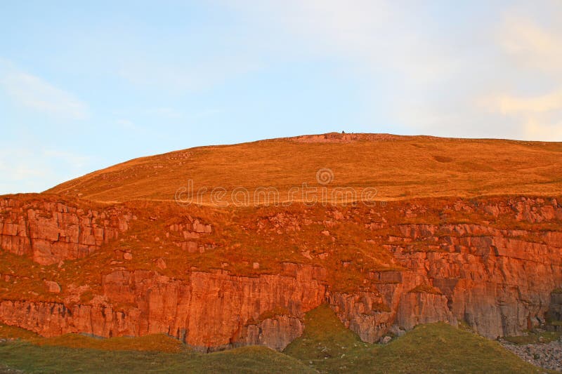Black Mountain Quarry Wales in Evening Light Stock Photo - Image of ...
