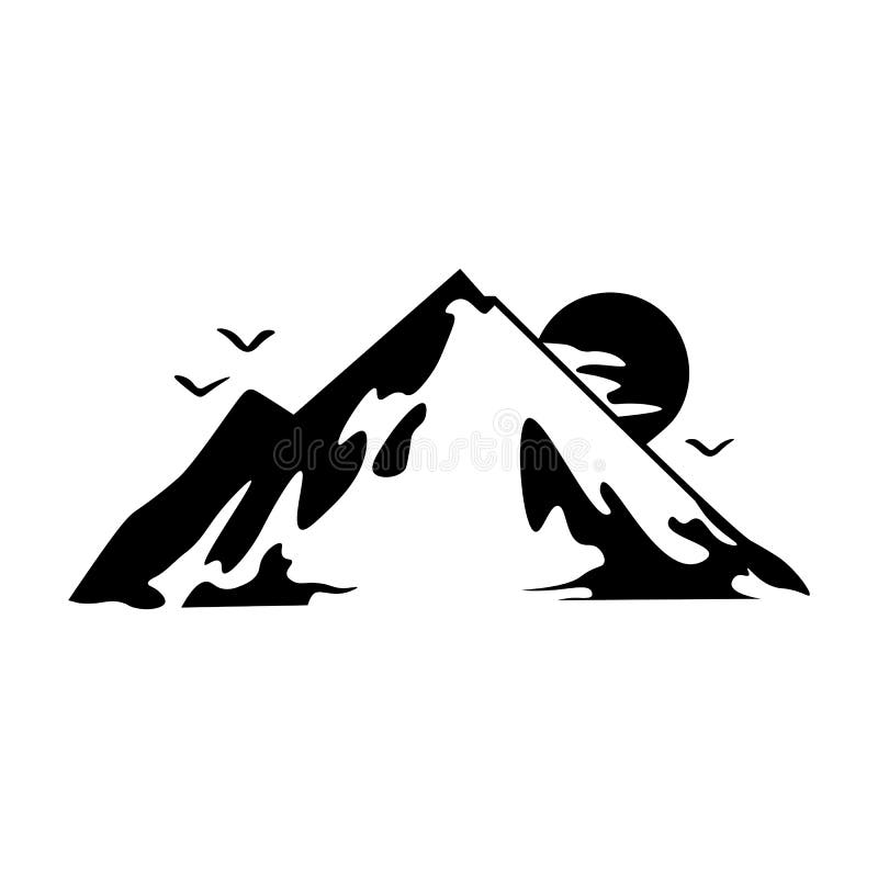 Black Mountain Sign Icon. Vector Illustration Eps 10 Stock Vector ...