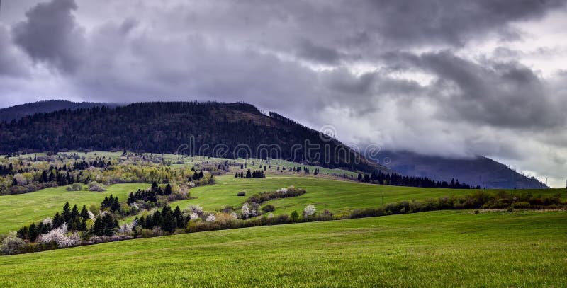 Black mountains, Slovakia stock photo. Image of rain - 92485886