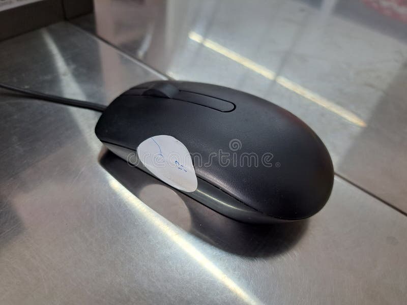 Black mouse in office stock image. Image of iron, glasses - 256554551