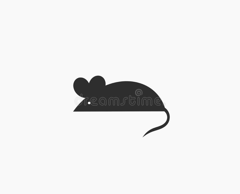 Black mouse shape icon stock vector. Illustration of animal - 189784089