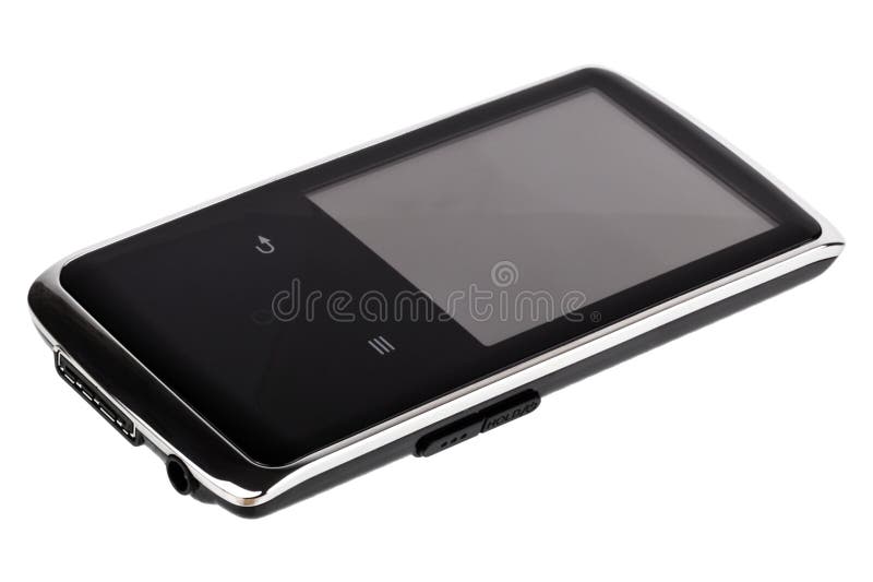 Black MP3 Player stock image. Image of isolated, modern - 12189981