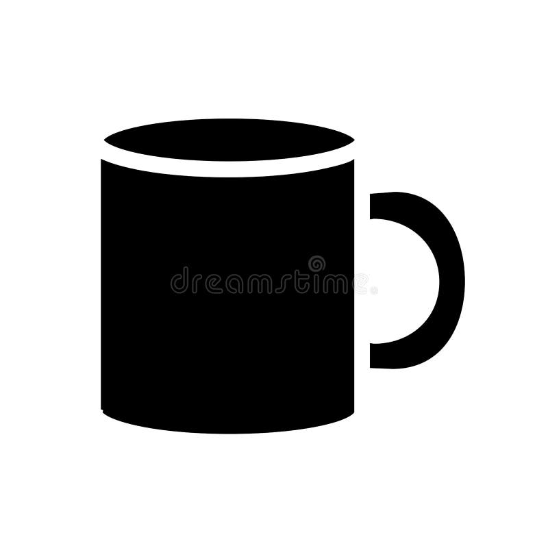 Black mug vector stock vector. Illustration of blank - 142537515