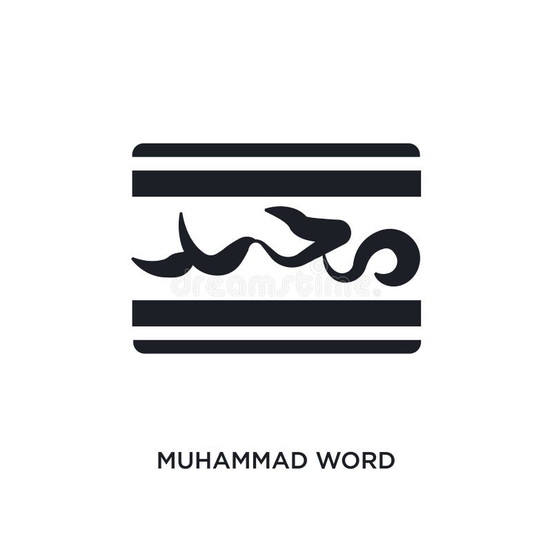 Muhammad Word Icon in Trendy Design Style. Muhammad Word Icon Isolated ...