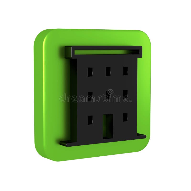 Black Multi Storey Building Icon Isolated on Transparent Background ...