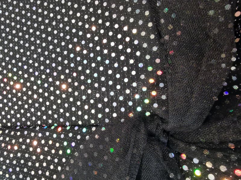 Black Multicolor Glitter Sequin Background. Sequin Texture Fabric ...