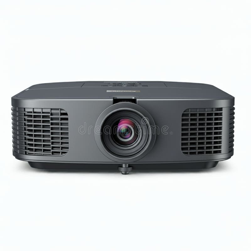 A Black Multimedia Projector with a Central Lens Surrounded by ...