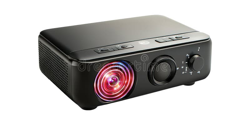 Black Multimedia Projector Led Light Display Isolated Transparent ...