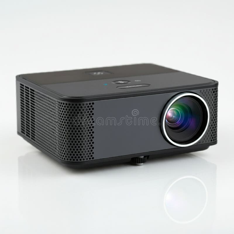 Black Multimedia Projector with Perforated Sides for Ventilation ...