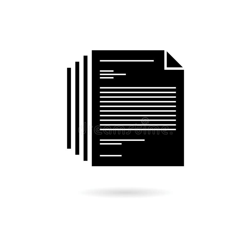 Multiple File Document Icon Logo Design Element Stock Vector ...