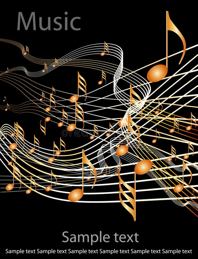 Black music stock vector. Illustration of concert, curve - 7694883