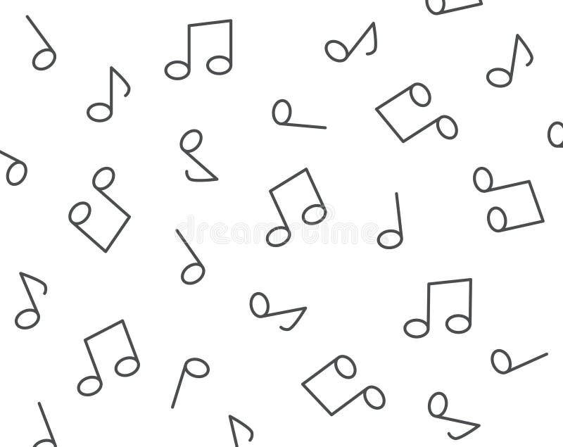 Black music notes pattern stock vector. Illustration of icon - 209414222