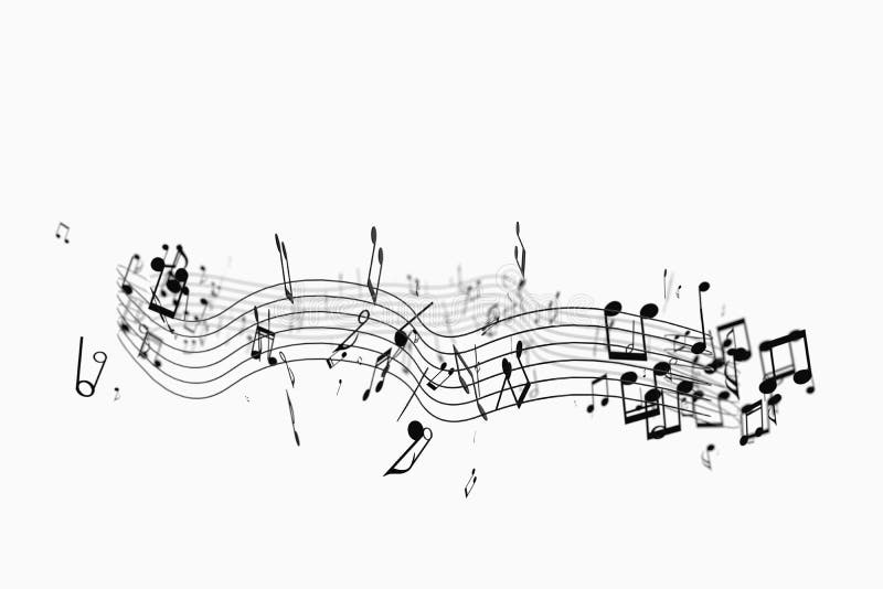 Music Notes with Dark Background, Floating Notes, 3d Rendering Stock ...