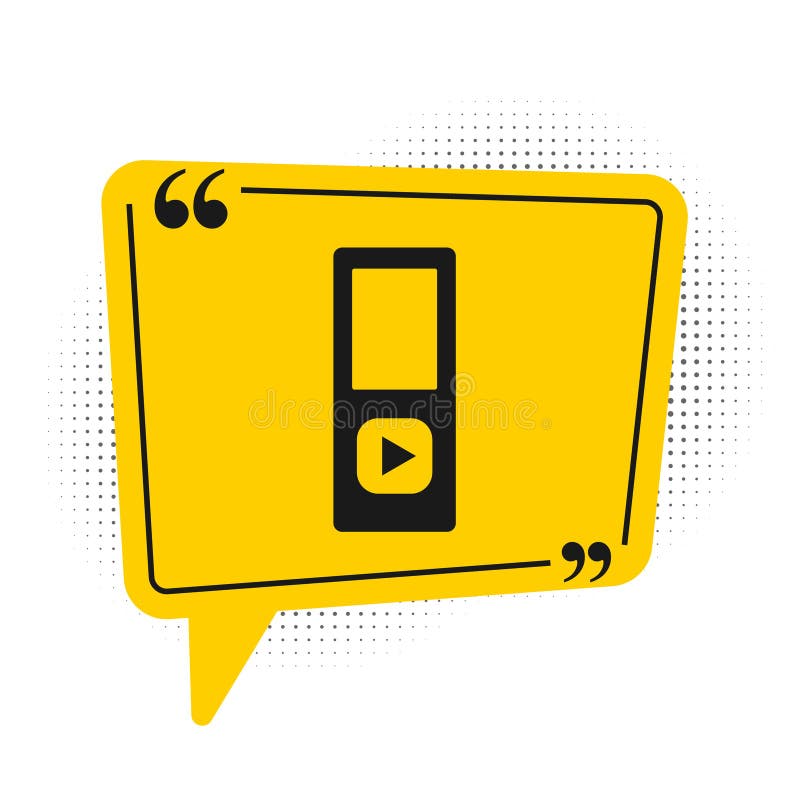 Black Music Player Icon Isolated on White Background. Portable Music ...