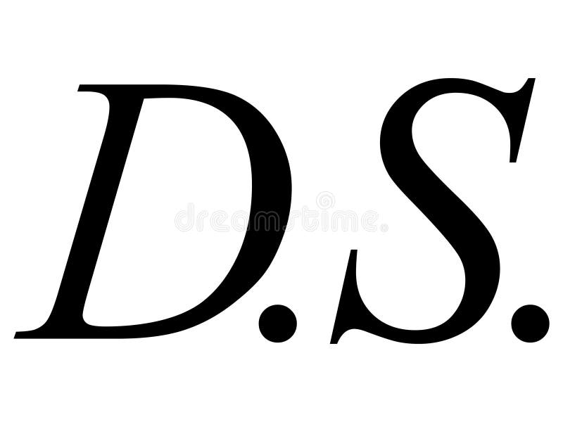 Black Music Symbol of Dal Segno Stock Vector - Illustration of lines ...