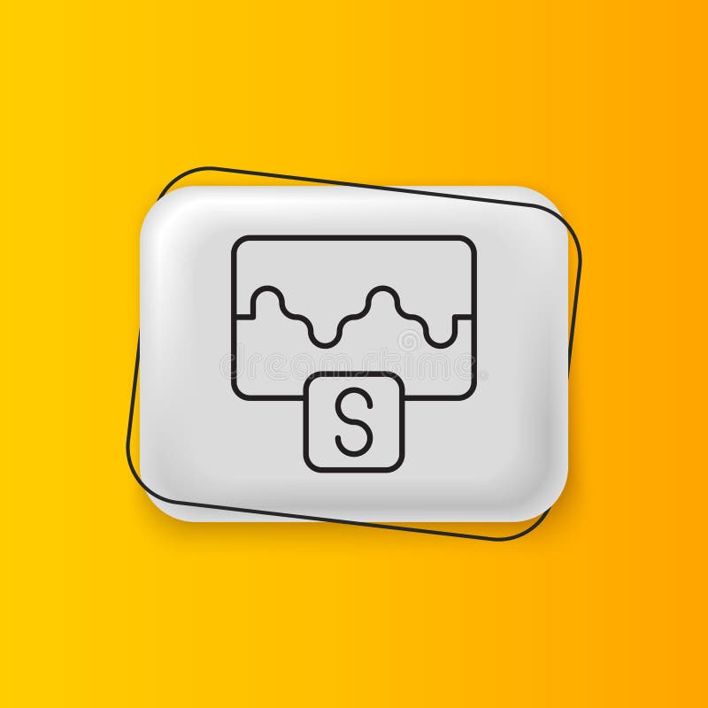 Black Music Wave Equalizer Icon Isolated on Yellow Background. Sound ...