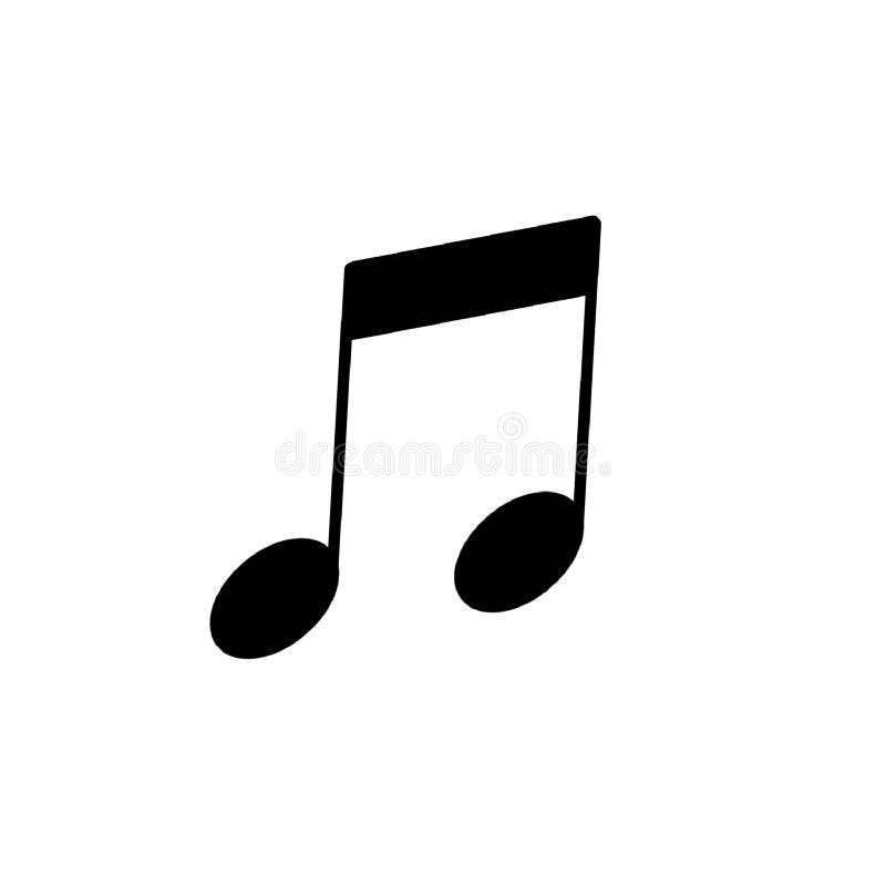 Black Musical Note Icon with Minimalistic Design Stock Illustration ...