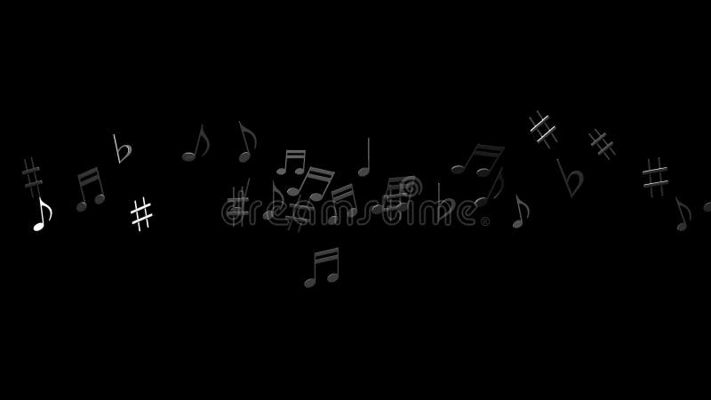 Black Musical Notes on White Background. Stock Illustration ...