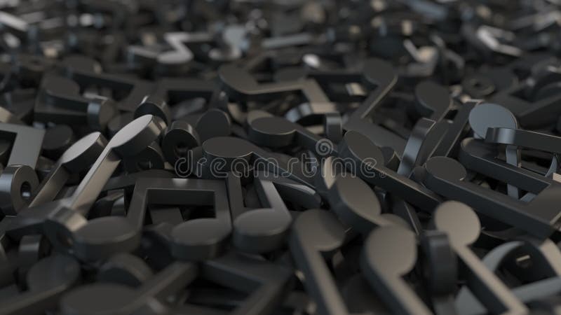 Black Musical Notes, 3D Animation Stock Footage - Video of chaos ...