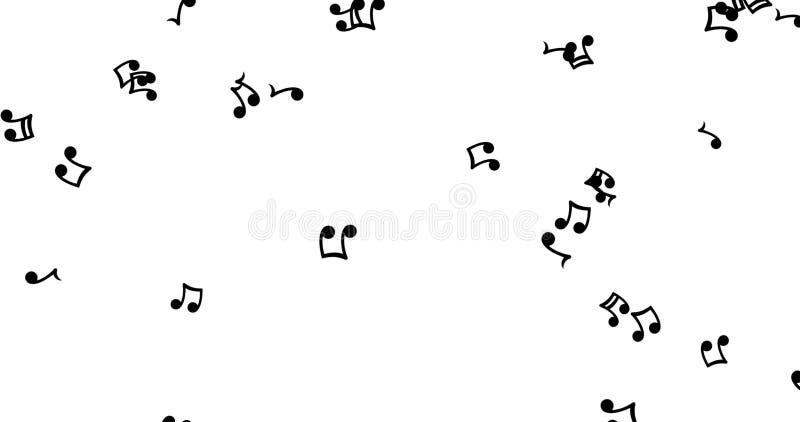 Musical Notes and Symbols Appearing, Getting Bigger, and Disappearing ...