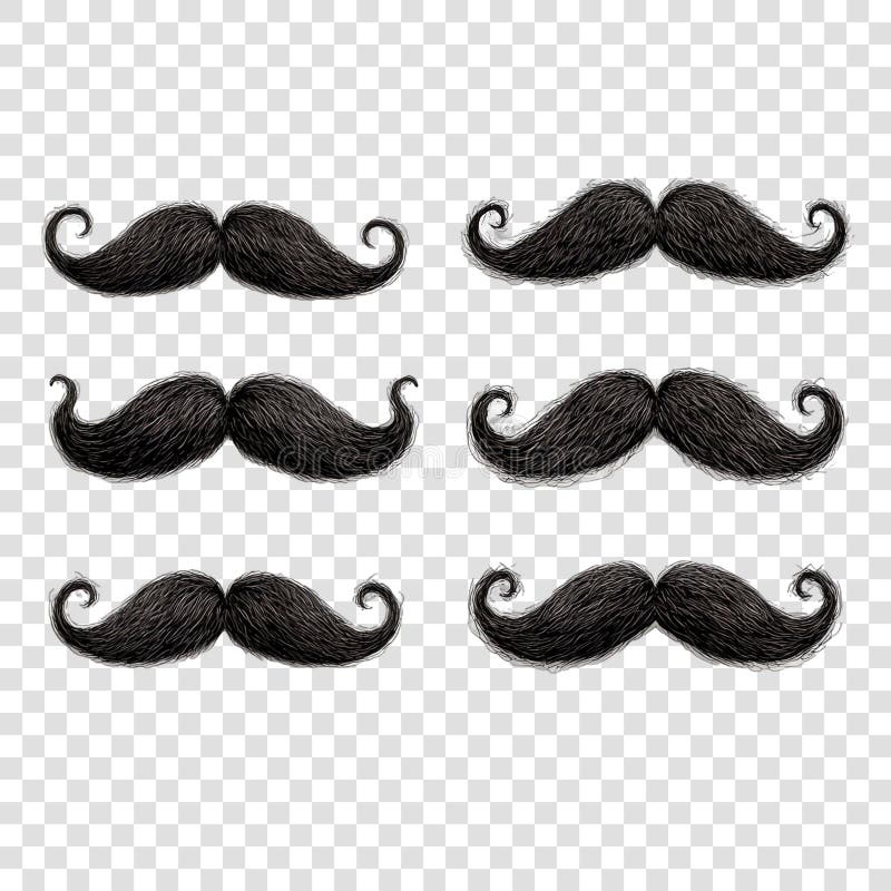 Black mustache set stock photo. Illustration of fashion - 341461938