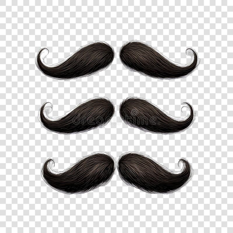 Black mustache set stock image. Illustration of mask - 341461959