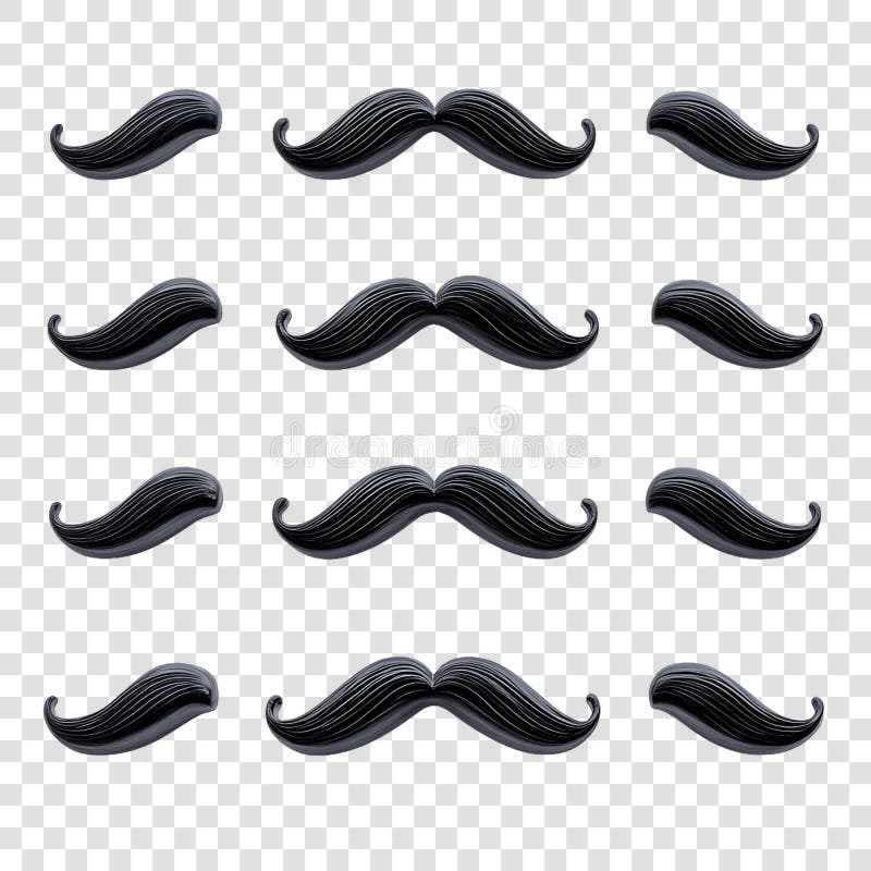 Black mustache set stock photo. Illustration of costume - 341461962