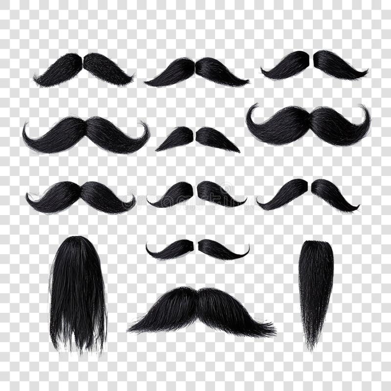 Black mustache set stock image. Illustration of chevron - 341510189