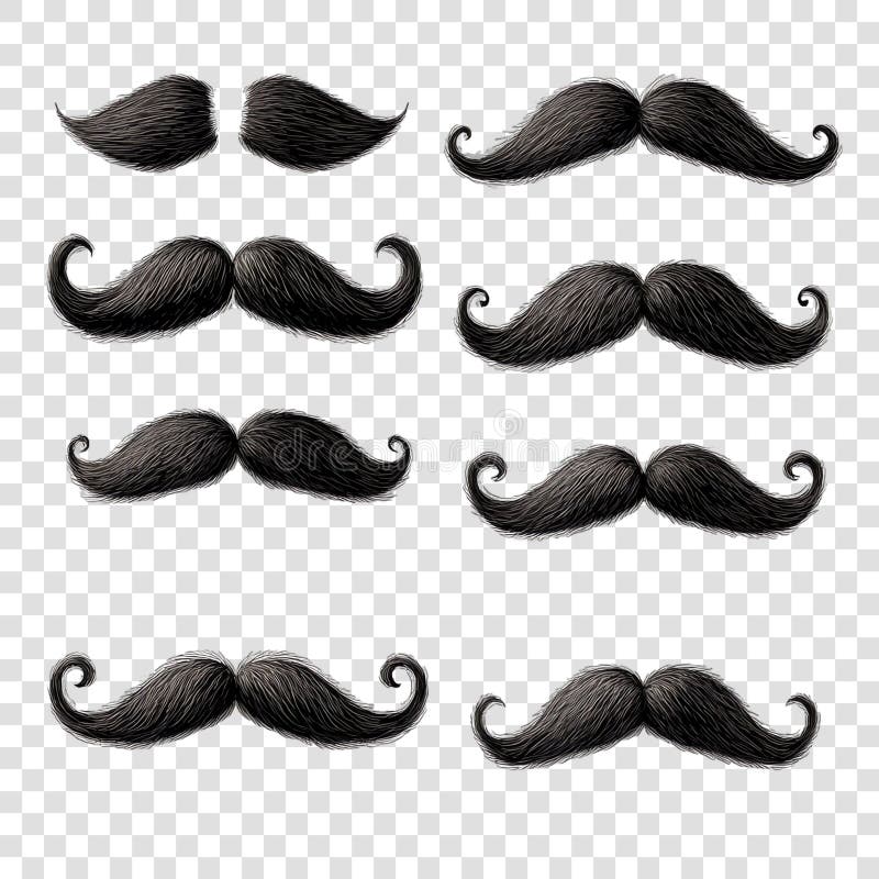 Black mustache set stock image. Illustration of seamless - 341510251