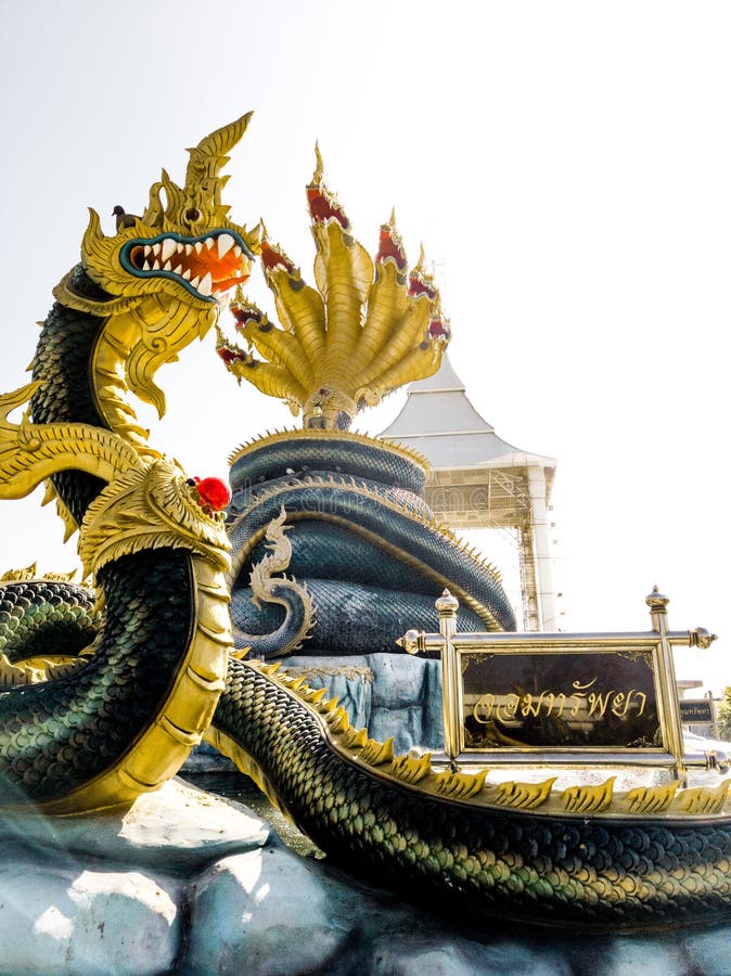 Black Naga Thai in Wat Thailand Stock Photo - Image of thailand, thai ...