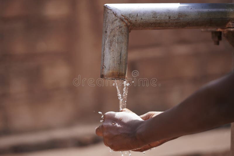 Black Native African Ethnicity Drinking Fresh Water in Bamako, Mali ...