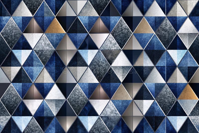 Black Navy Blue & Silver Abstract Geometric Pattern Background Stock ...