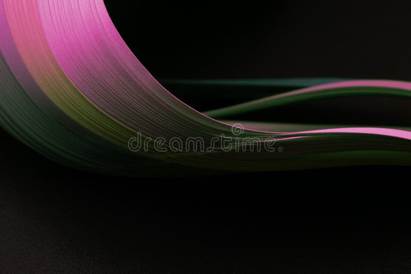 Color Strip Wave Paper. Abstract Texture Long Horizontal Black ...