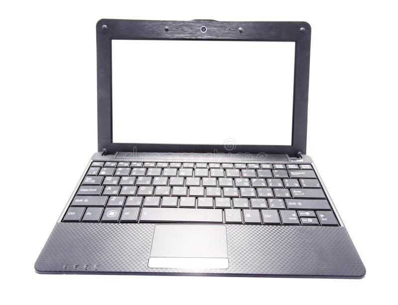 Black netbook stock image. Image of keyboard, office - 34756869