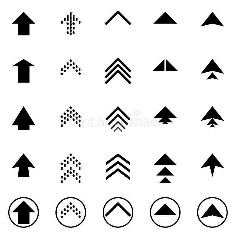 Black Next Up Arrows Set Digital Symbol Pointer Icons Logo Sign Button ...