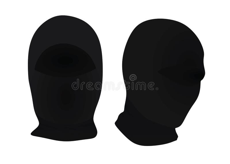 Black ninja mask stock vector. Illustration of balaclava - 176461956