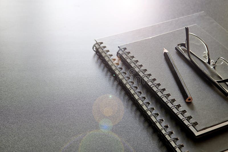 Black Note Book stock photo. Image of advertising, template - 198464912