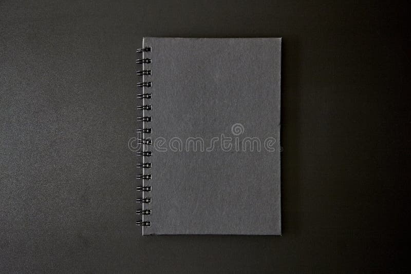 Black Note Book stock image. Image of clean, background - 198464955