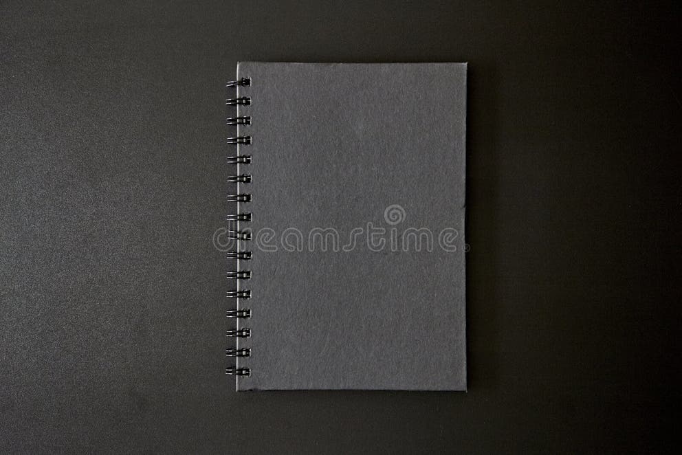 Black Note Book stock image. Image of clean, background - 198464955