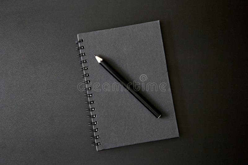 Black Note Book stock photo. Image of open, blank, text - 198464960