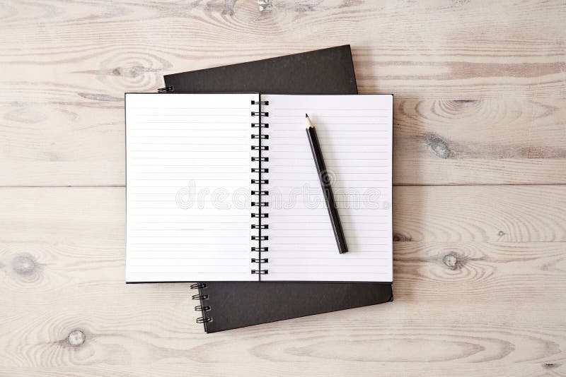 Black Note Book stock image. Image of design, empty - 198465001