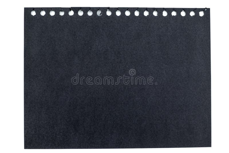 Black Note Paper Top View Isolated on White Background, Mock Up Stock ...