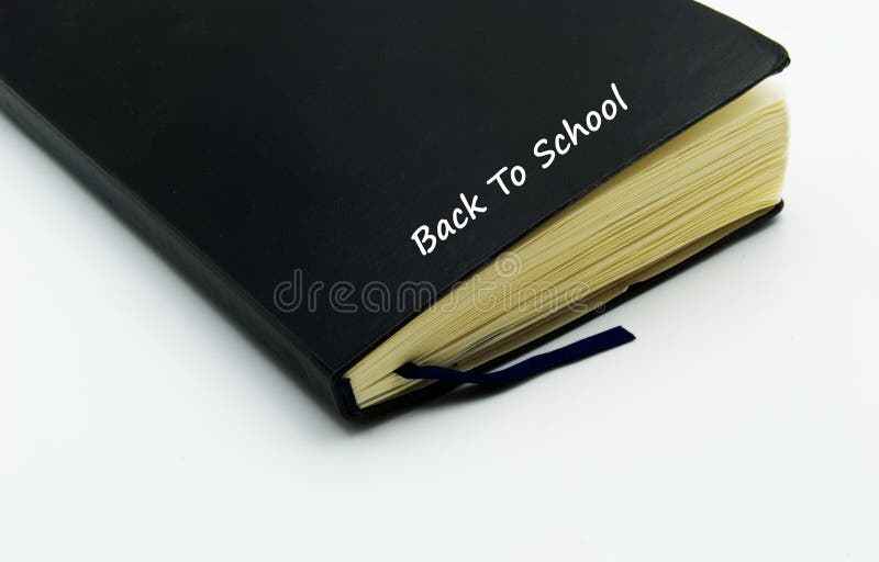 Black Notebook Isolated on White Background. Back To School Concept ...