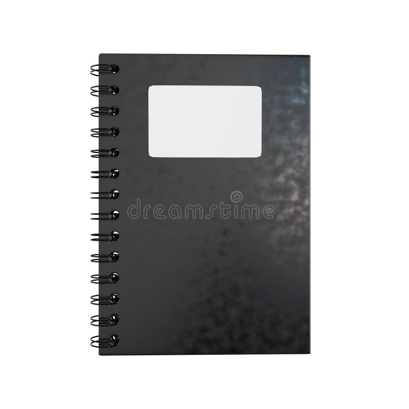 Black Notebook with Pen. Realistic 3D Render. Isolated on White ...