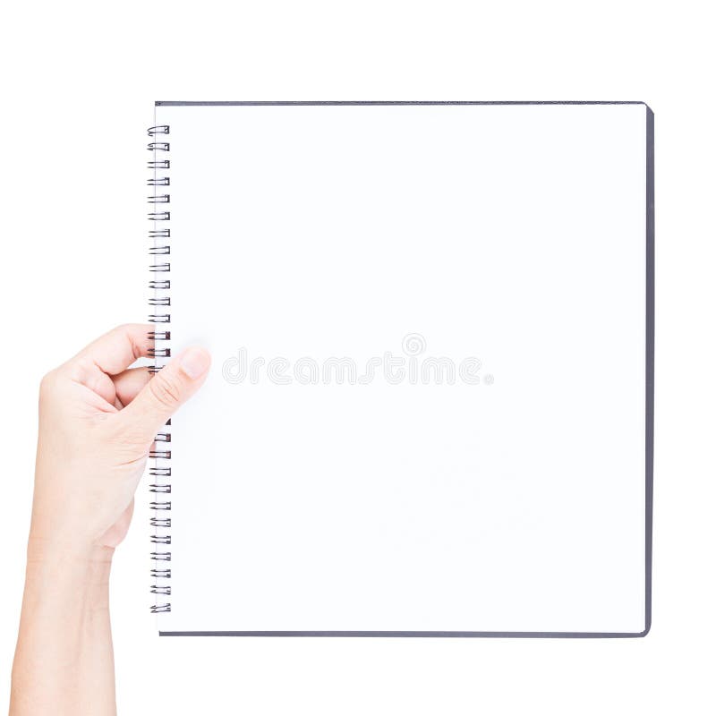 Black Notebooks Grip in Hand. Stock Image - Image of sheet, education ...